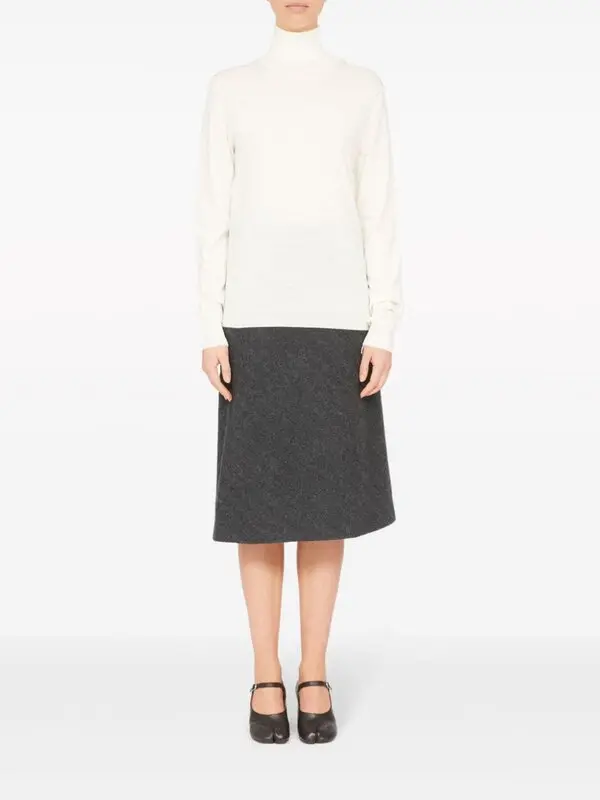 MAISON MARGIELA High-neck Merino-wool Sweater - White