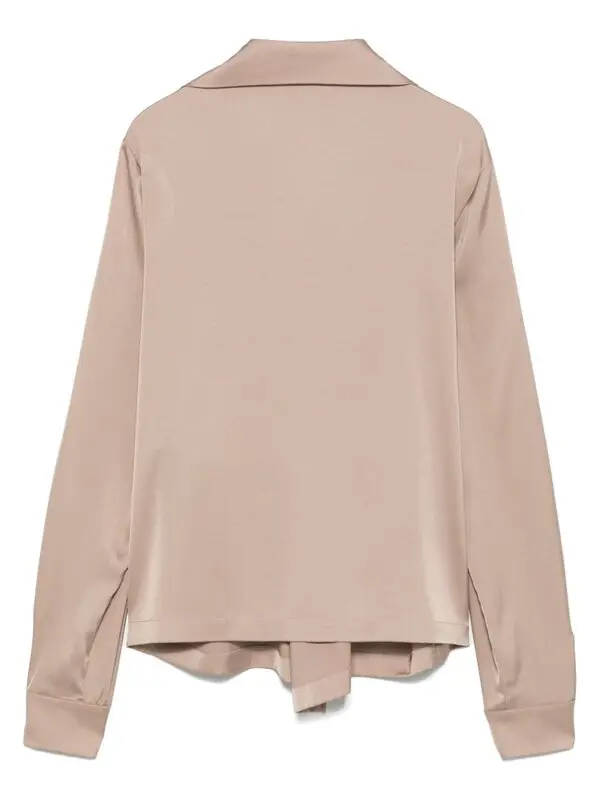 D.exterior Gathered-detail Blouse