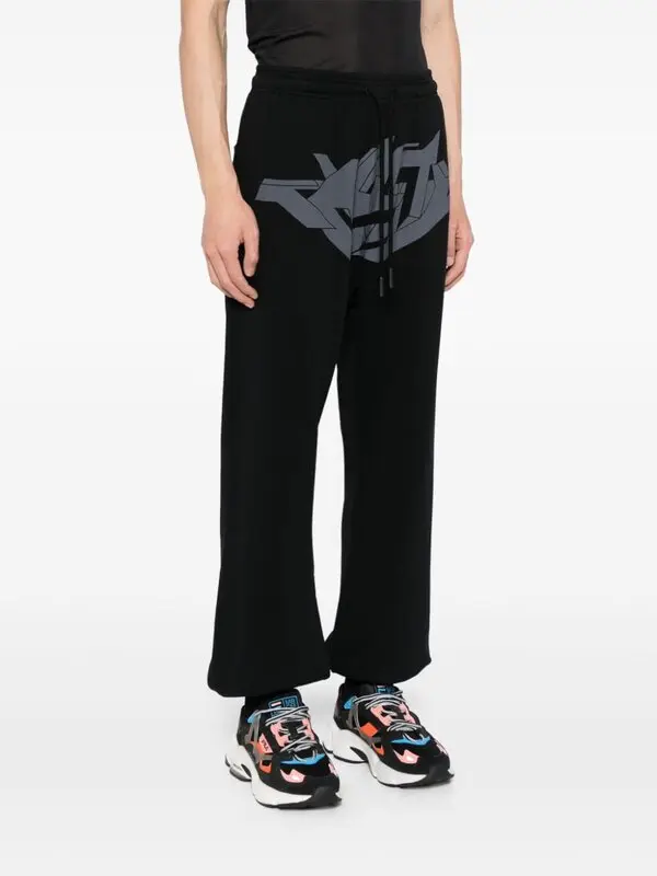 COUNTY OF MILAN Marcelo Burlon Graphic Print Pants - Black