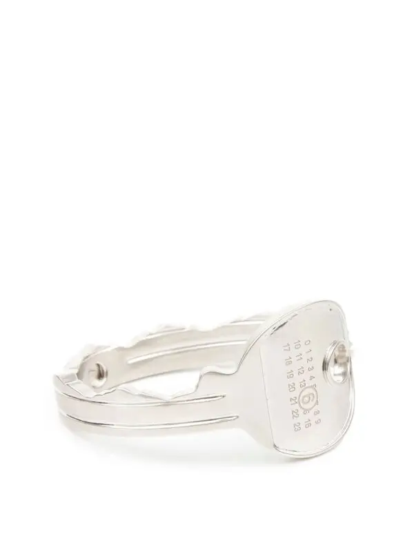 MAISON MARGIELA Key-shape Logo-engraved Bracelet - Silver