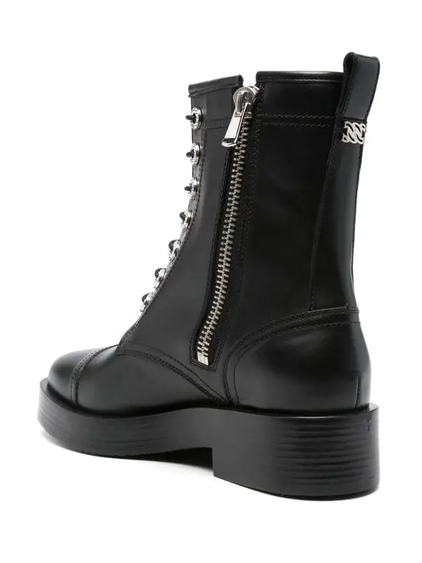 Casadei Leather Combat Boots
