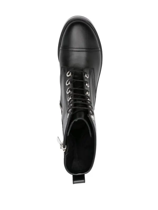Casadei Leather Combat Boots