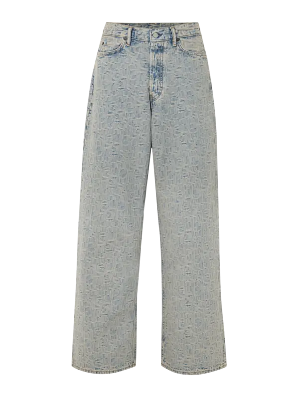 Acne Studios 1981 Denim-jacquard Low-rise Wide-leg Jeans
