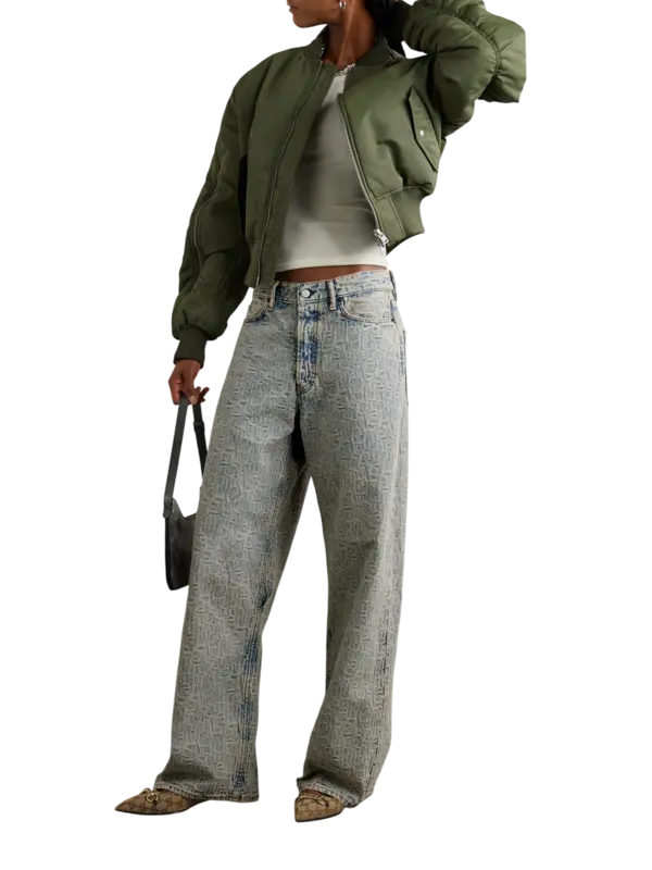 Acne Studios 1981 Denim-jacquard Low-rise Wide-leg Jeans