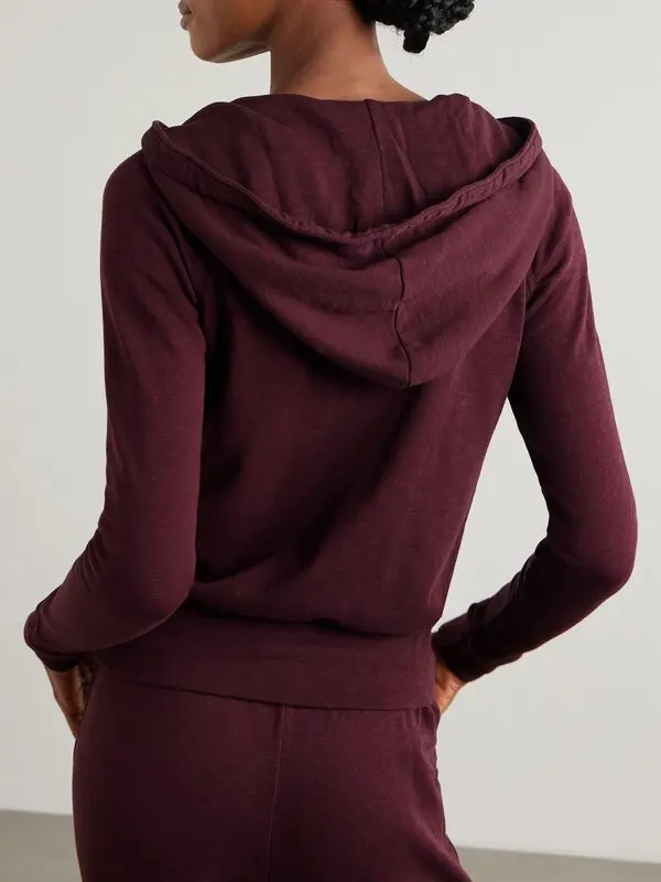 JAMES PERSE Cotton-terry Hoodie - Burgundy