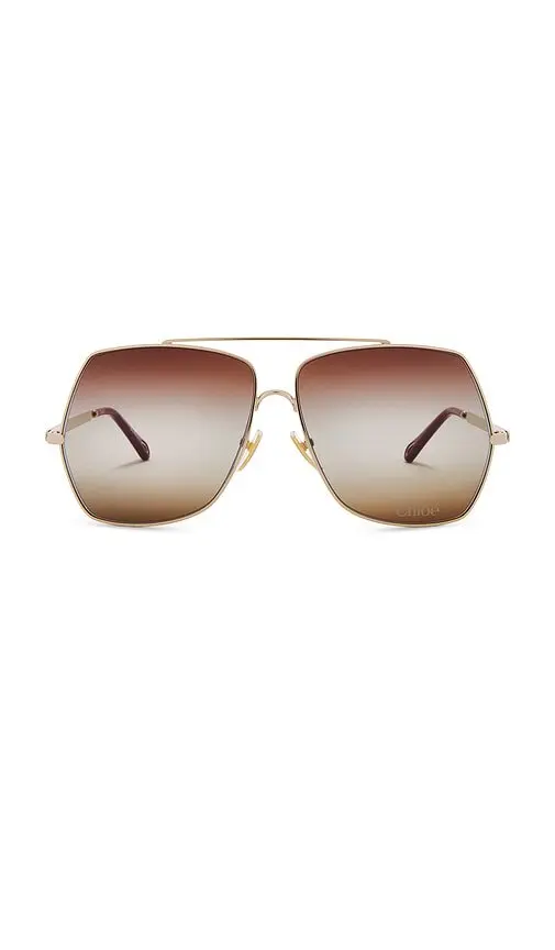 Chloé Aly Sunglasses - Gold & Brown