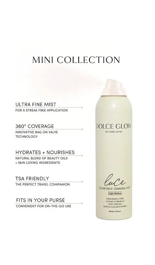 DOLCE GLOW BY ISABEL ALYSA Travel Luce Self-tanning Mist