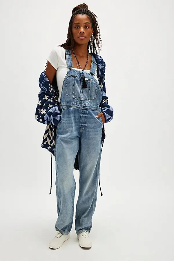 LEEM Slim Straight Overalls - Blue Glimmer