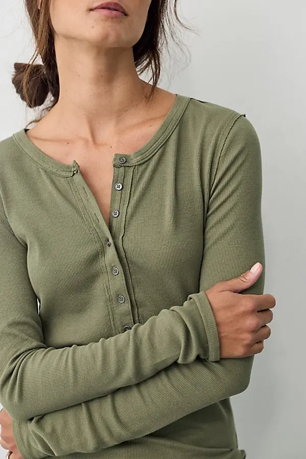 Free People We The Free Henley - Capulet Olive
