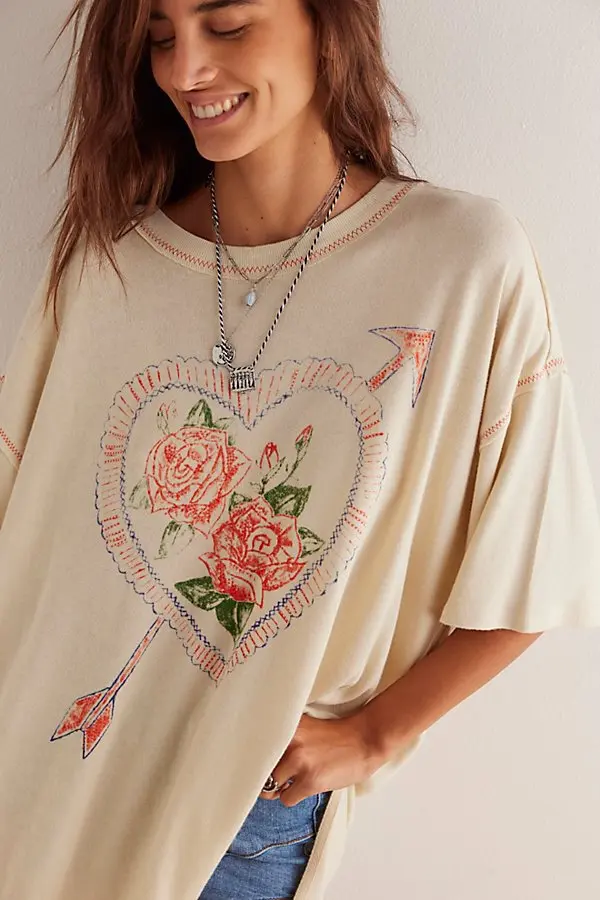 Free People We The Free Love Rose Tee