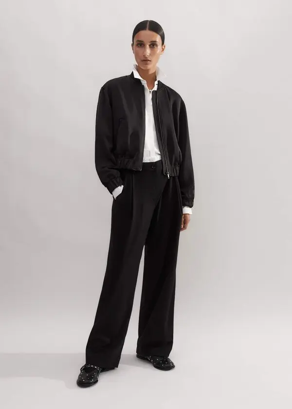 ME+EM Elasticated Waist Relaxed Tapered Trousers