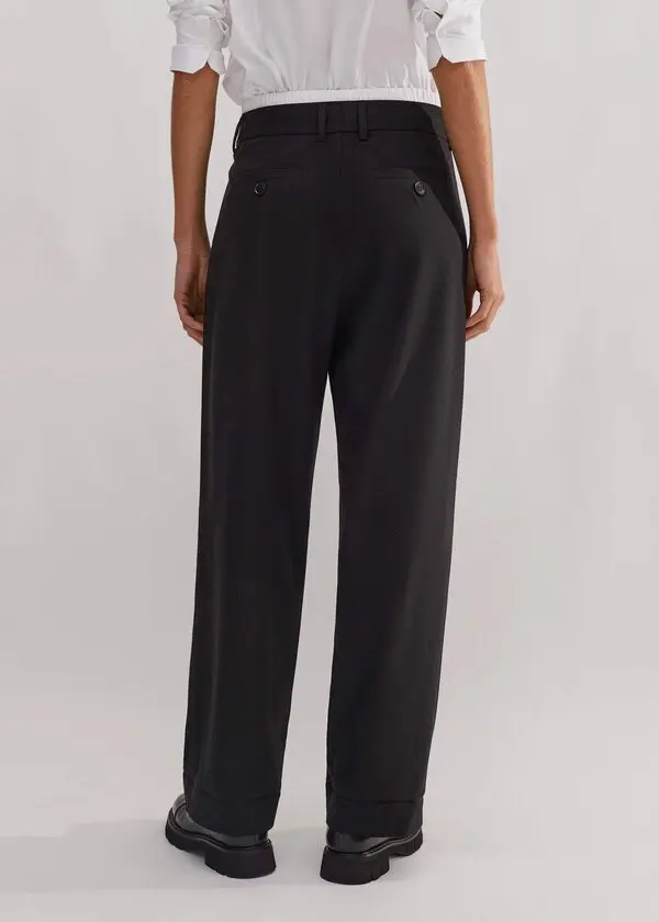 ME+EM Elasticated Waist Relaxed Tapered Trousers