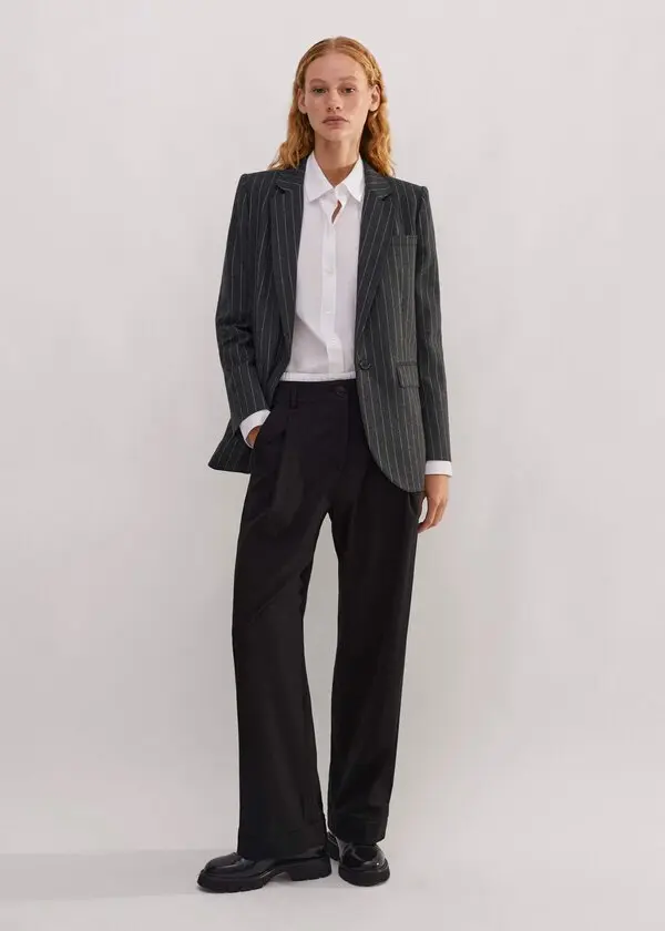 ME+EM Elasticated Waist Relaxed Tapered Trousers