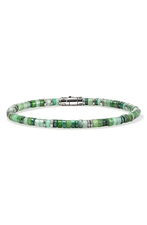 John Hardy Heishi Gemstone Bracelet - Green