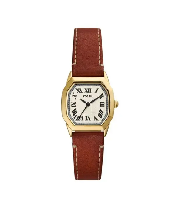 Fossil Harlow Leather Strap Watch - Brown