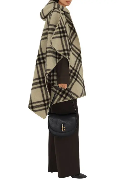 Burberry Catherine Check Hooded Wool Cape