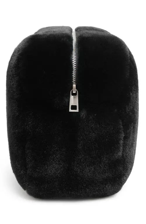 Apparis Jumbo Noor Faux Fur Pouch - Noir