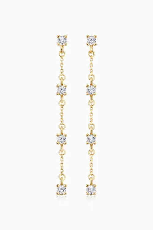 ORADINA 14k Seeing Sparks Drop Earrings - Yellow Gold