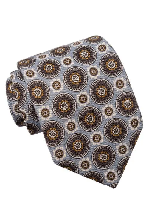 ELIZABETTA La Vigna Printed Neck Tie - Grey