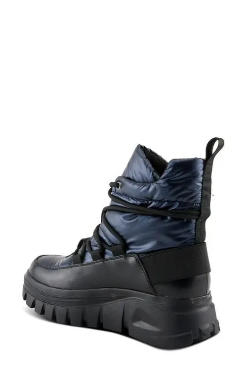 SPRING STEP SHOES Snowstorm Lace-up Boots - Navy Multi