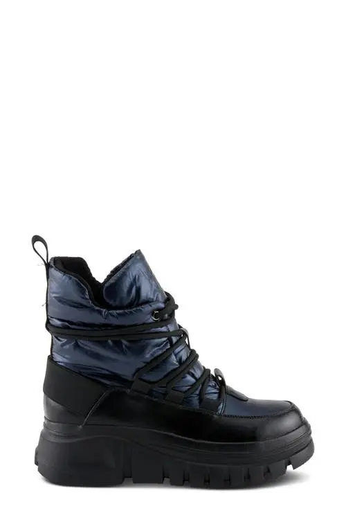 SPRING STEP SHOES Snowstorm Lace-up Boots - Navy Multi