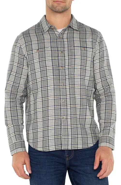 LIVERPOOL Plaid Double Pocket Button-up Shirt