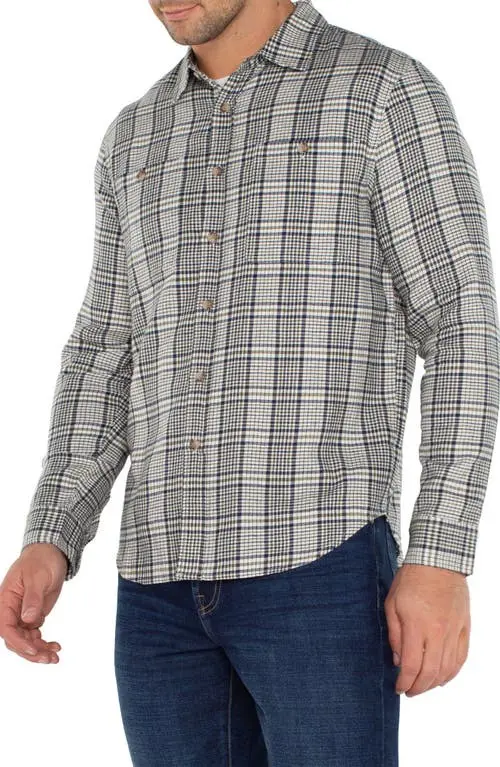 LIVERPOOL Plaid Double Pocket Button-up Shirt