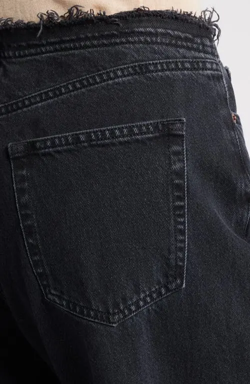 FRAME Le Distressed Wide-leg Jeans