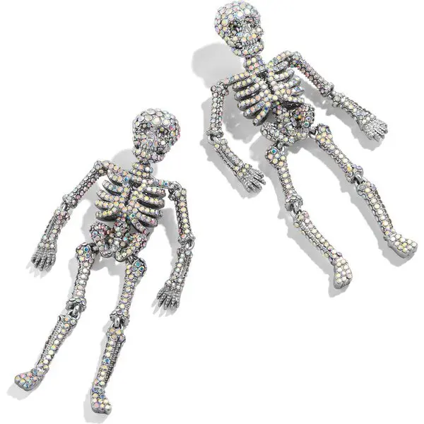Baublebar Pavé Skeleton Drop Earrings - Clear