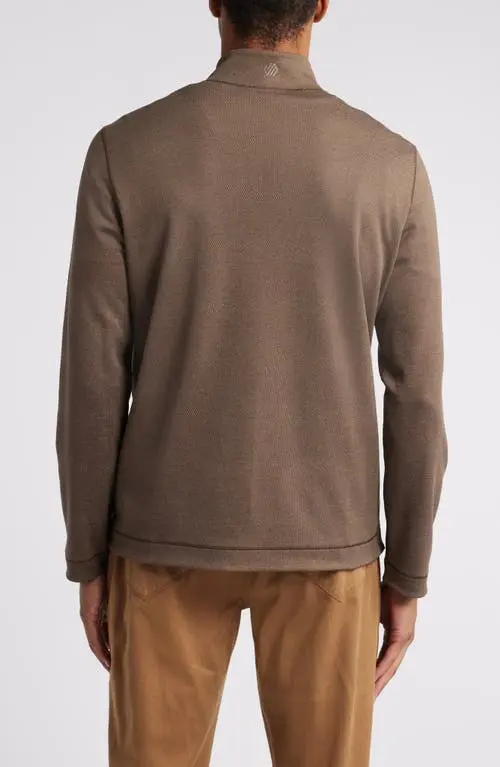 Johnston & Murphy Xc4® Reversible Performance Quarter Zip Pullover - Brown
