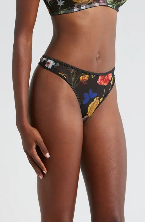 KILO BRAVA Floral Mesh Thong