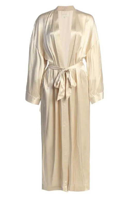 JLUXLABEL Forever & Always Satin Robe - Beige