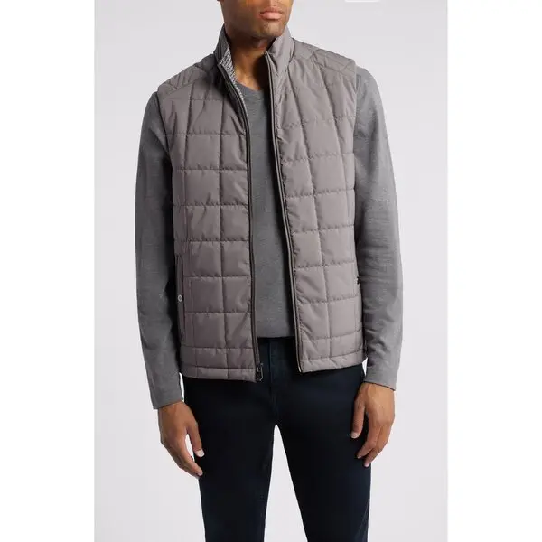 Johnston & Murphy Quilted Vest - Gray