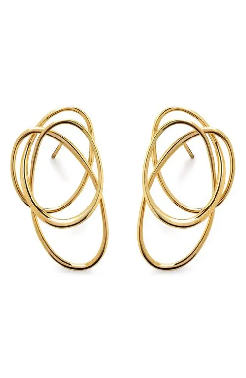Monica Vinader Nura Wrap Drop Earrings - 18ct Gold Vermeil