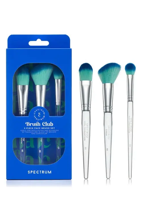 SPECTRUM Brush Club The Face 3-piece Makeup Brush Set - Blue