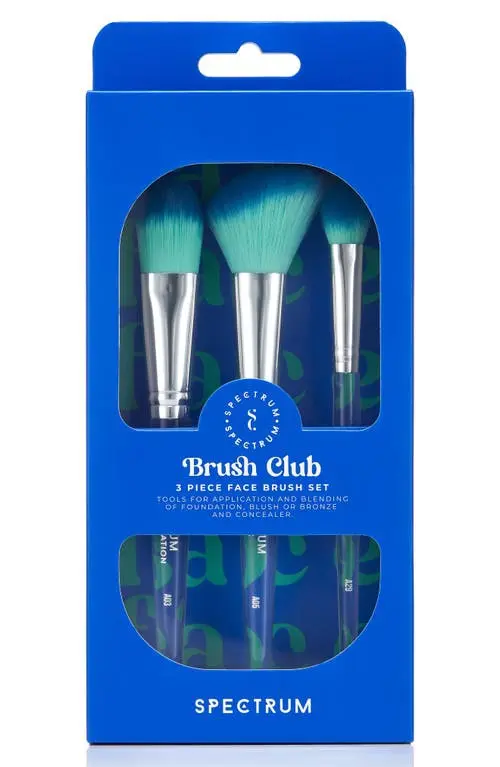 SPECTRUM Brush Club The Face 3-piece Makeup Brush Set - Blue