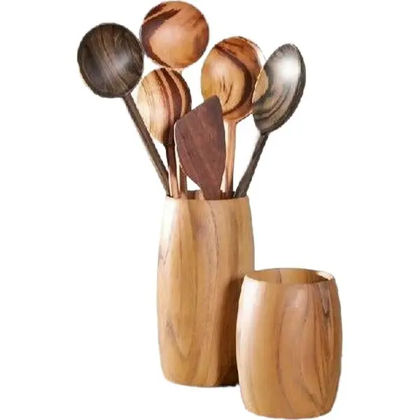 ITZA WOOD Teak Utensil Holder