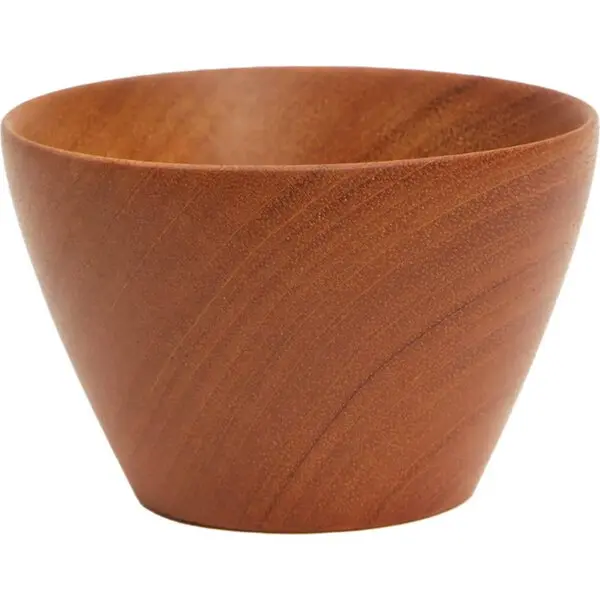 ITZA WOOD Mini Bowl Candleholderset Of 2 - Mahogany