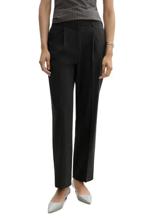 Mango Pleated Ankle Trousers