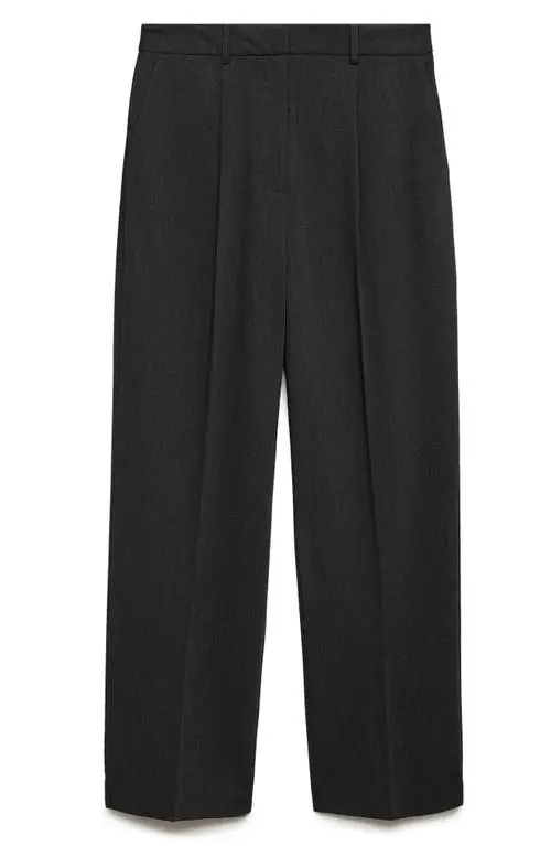 Mango Pleated Ankle Trousers
