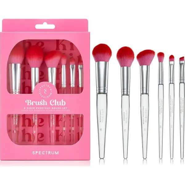 SPECTRUM Brush Club 6-piece Makeup Brush Set - Pink