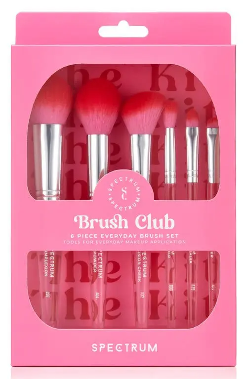 SPECTRUM Brush Club 6-piece Makeup Brush Set - Pink