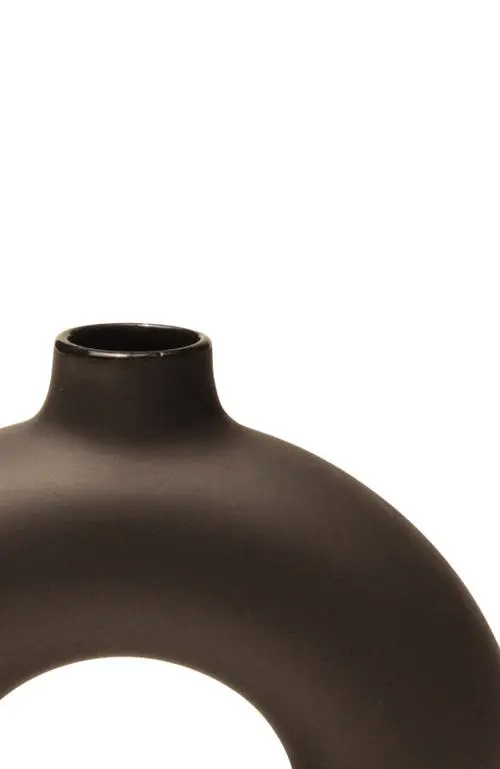 OSMOS STUDIO Half Polo Vase - Off Black