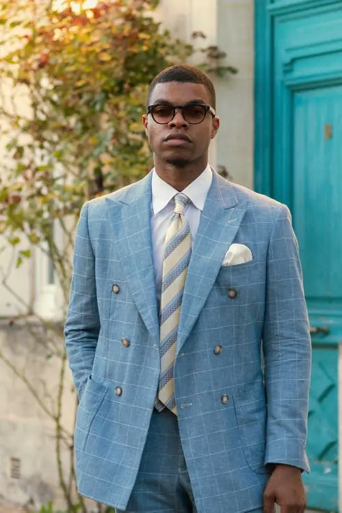 ELIZABETTA Corso Extra Long Striped Jacquard Neck Tie