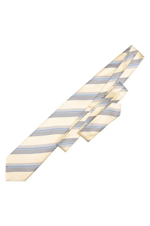 ELIZABETTA Corso Extra Long Striped Jacquard Neck Tie