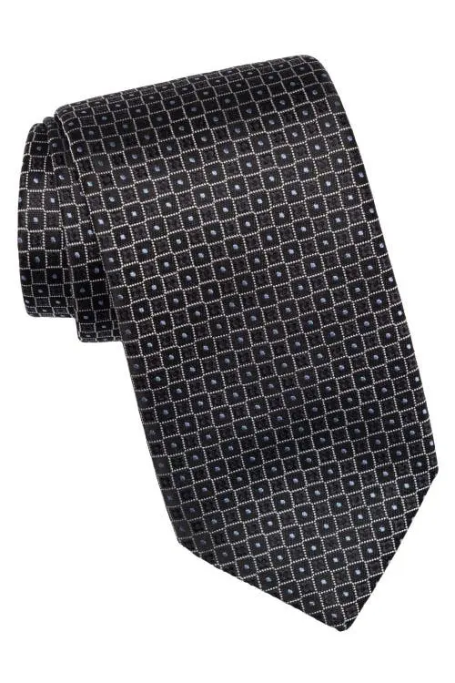 ELIZABETTA Ravenna Jacquard Neck Tie - Black