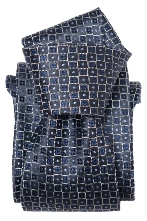 ELIZABETTA Ravenna Jacquard Neck Tie - Blue
