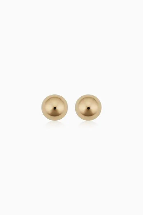 ORADINA 14k Ball Stud Earrings - Yellow Gold