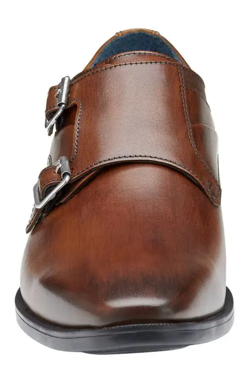 Johnston & Murphy Gibbons Monk Shoe - Brown Full Grain