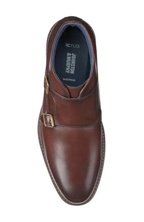 Johnston & Murphy Raleigh Monk Strap Boot - Mahogany Full  display picture 3